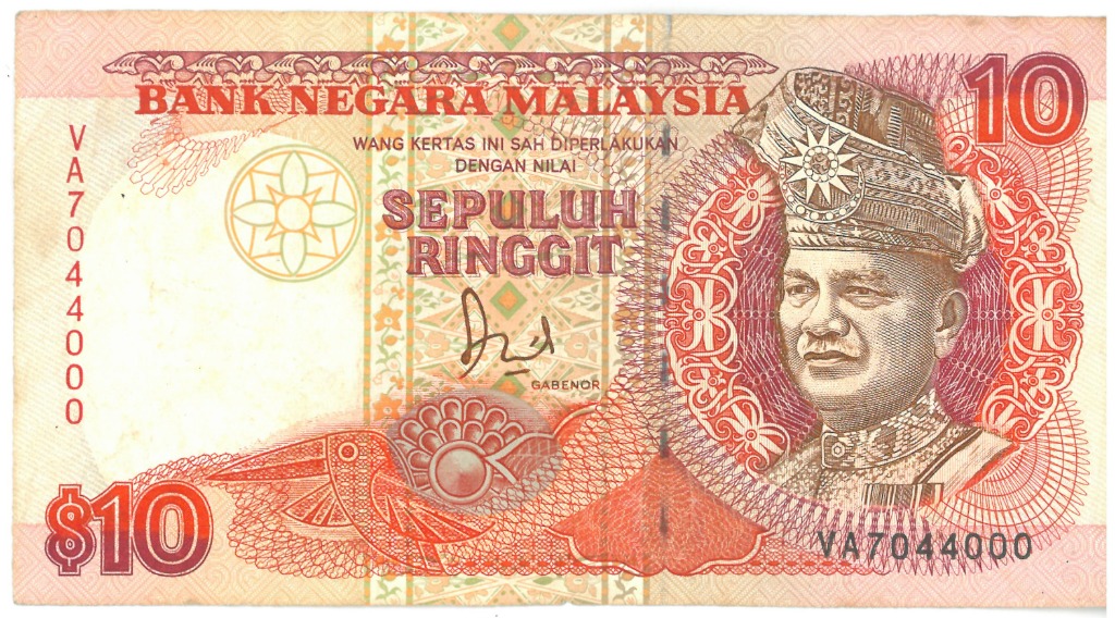 RM10 old Malaysia banknotes with nice serial number, Hobbies & Toys ...