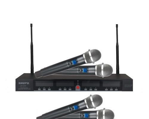 實體店鋪 SHUPU UHF Wireless Microphone Set with 4 Handheld Dynamic ...