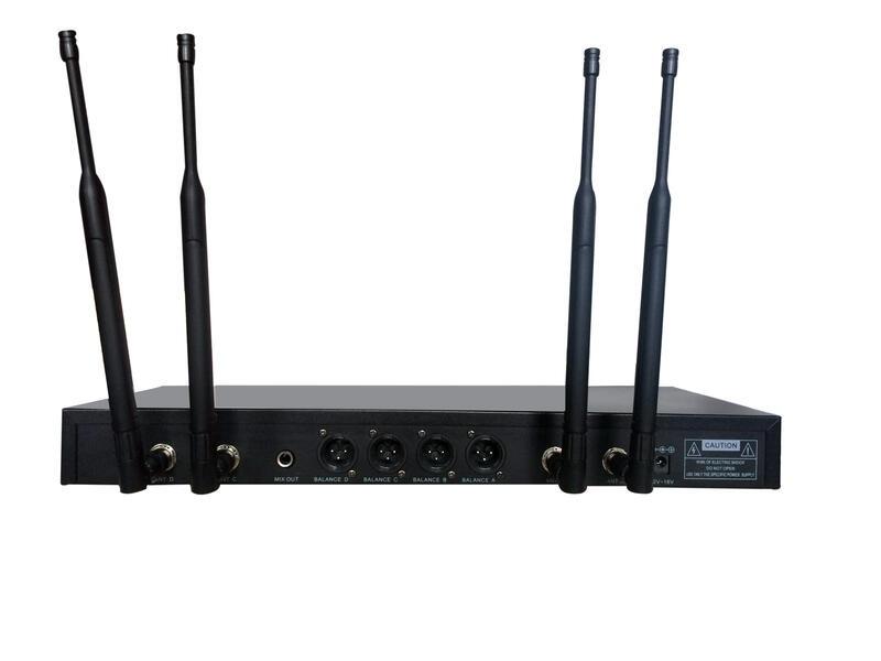 實體店鋪 SHUPU UHF Wireless Microphone Set with 4 Handheld Dynamic ...