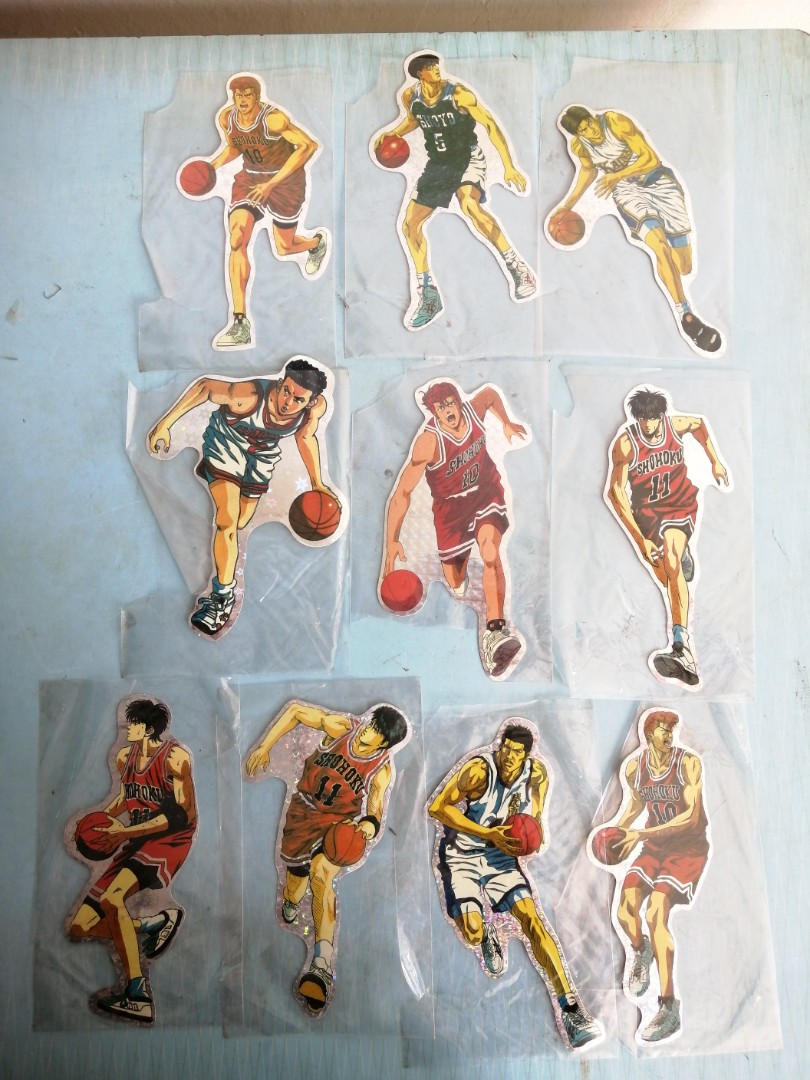 Slam Dunk Hologram Plastic Sticker Set 10 stickers, Hobbies & Toys ...