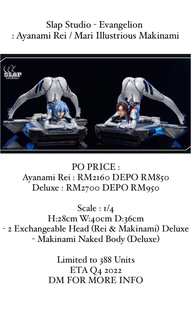 Slap Studio - Evangelion : Ayanami Rei / Mari Illustrious Makinami, Hobbies & Toys, Toys & Games ...