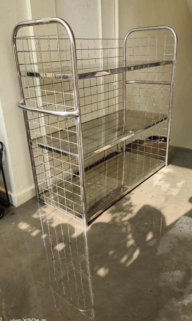 Stainleas Steel Rack 3-tier, Furniture & Home Living, Furniture ...