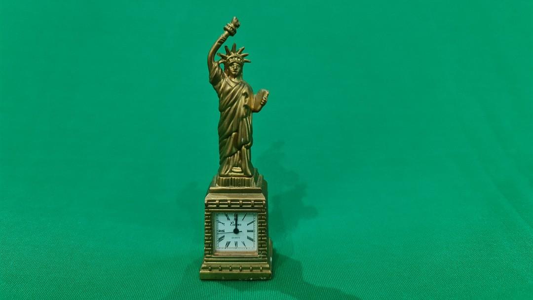 Statue Of Liberty Clock Statue, Hobbies & Toys, Toys & Games on Carousell