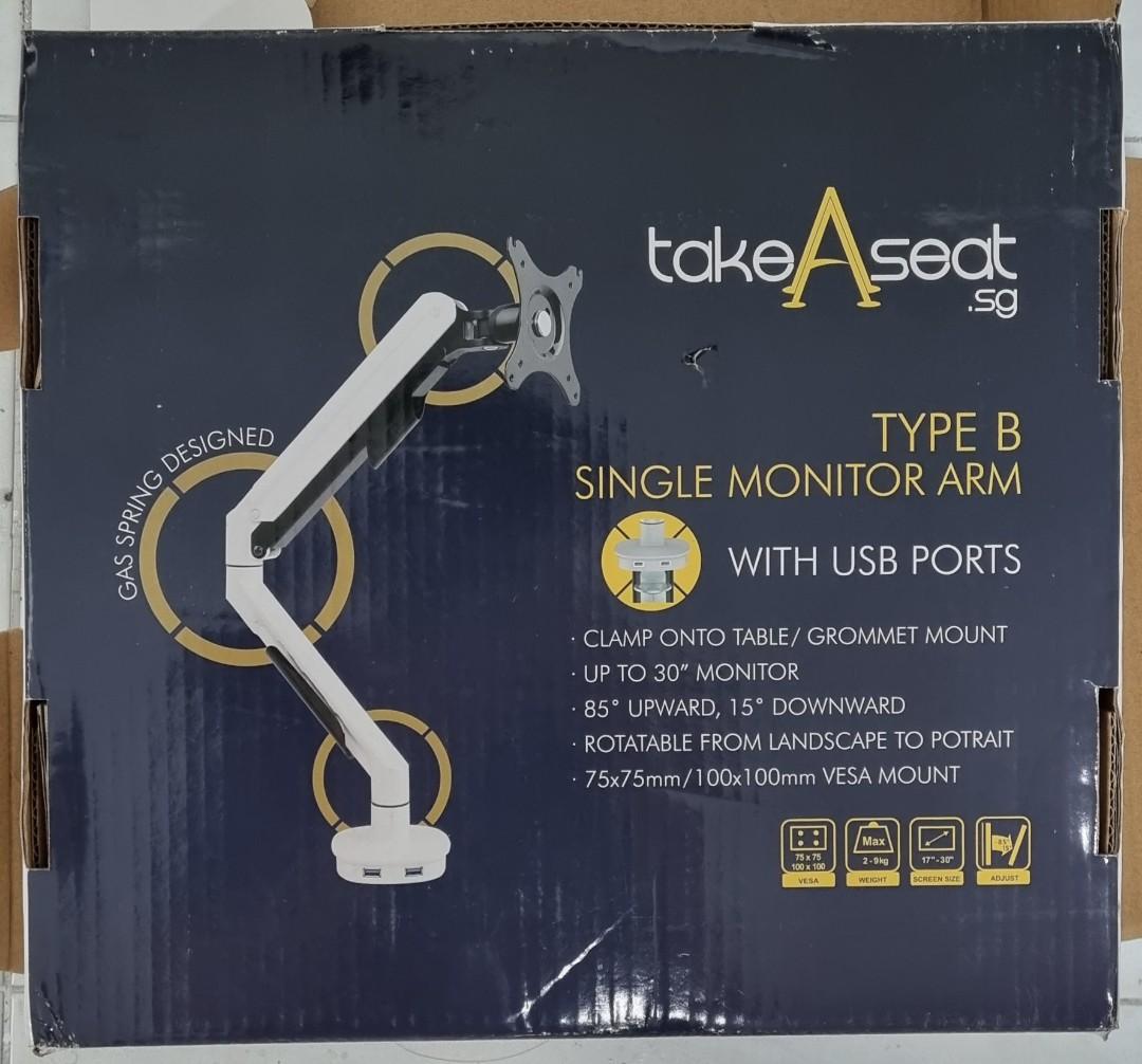 TakeAseat Type B monitor arm, Computers & Tech, Parts & Accessories ...