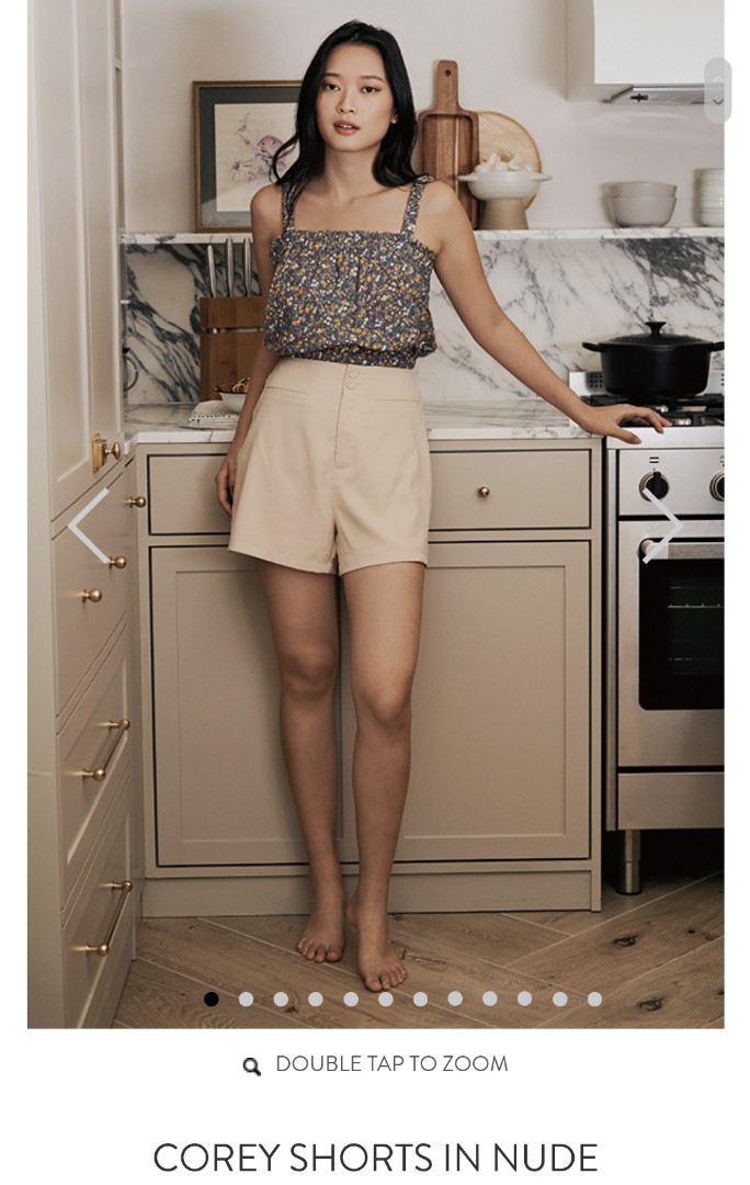 TCL Corey shorts in Nude, Women's Fashion, Bottoms, Shorts on Carousell