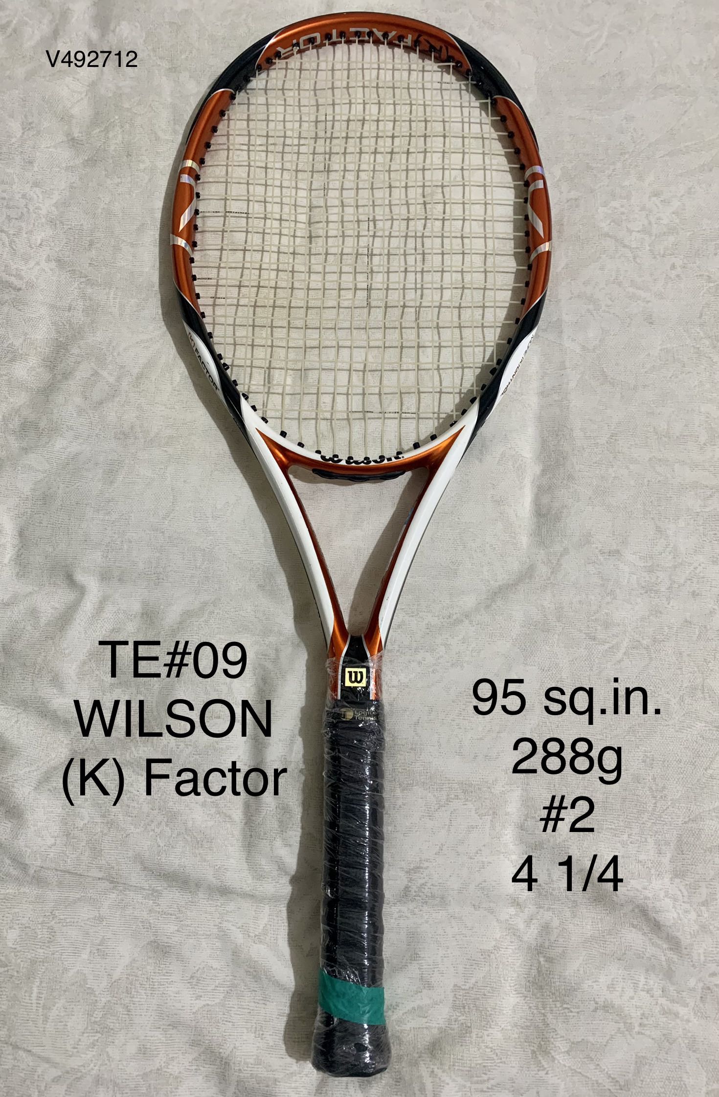 TE#09 WILSON (K) FACTOR TENNIS RACKET, Sports Equipment, Sports & Games ...