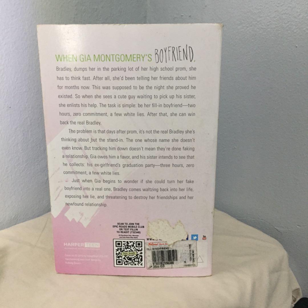 The Fill-In Boyfriend - Kasie West, Hobbies & Toys, Books & Magazines, Fiction & Non-Fiction on ...