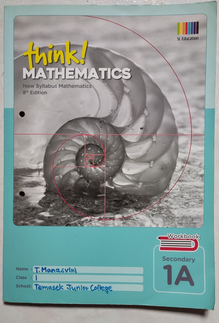 Think! Mathematics Workbook 1A New Syllabus Mathematics 8th Edition ...