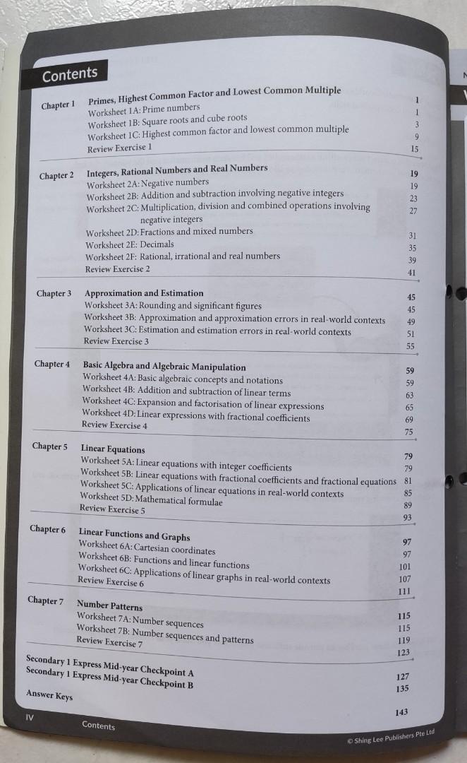 Think! Mathematics Workbook 1A New Syllabus Mathematics 8th Edition ...