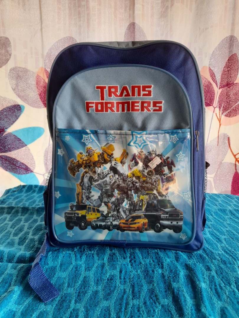 Trans Formers & Cars Blue Backpack school bag for Boys, Men's Fashion ...