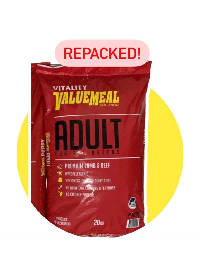 VALUE MEAL Vitality ADULT Dog food REPACKED 1KG P125, Pet Supplies, Pet ...
