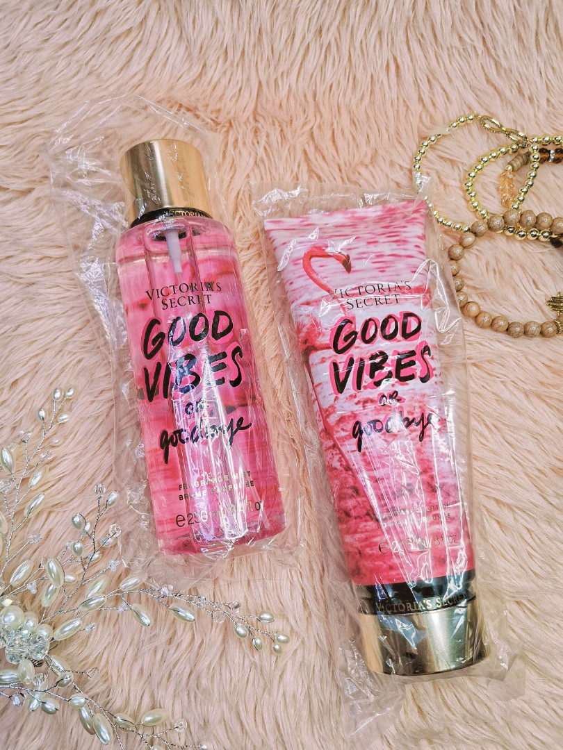 Victoria's Secret Good Vibes or Goodbye Fragrance Mist and Lotion ...