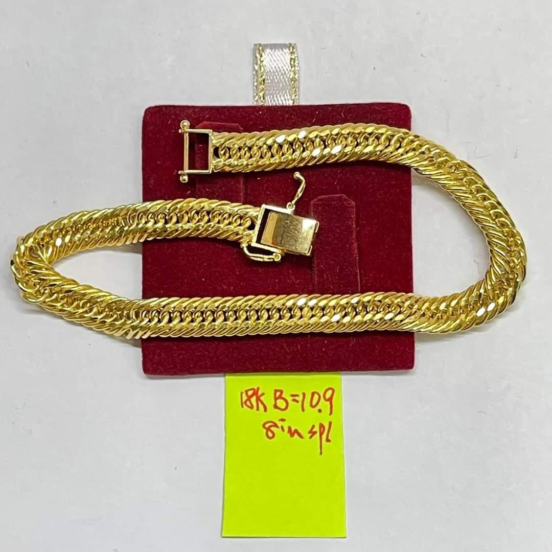 18K Saudi Gold triple lock bracelet, Women's Fashion, Jewelry ...