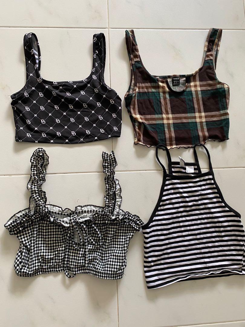 4 Crop Tops Set, Women's Fashion, Tops, Sleeveless on Carousell