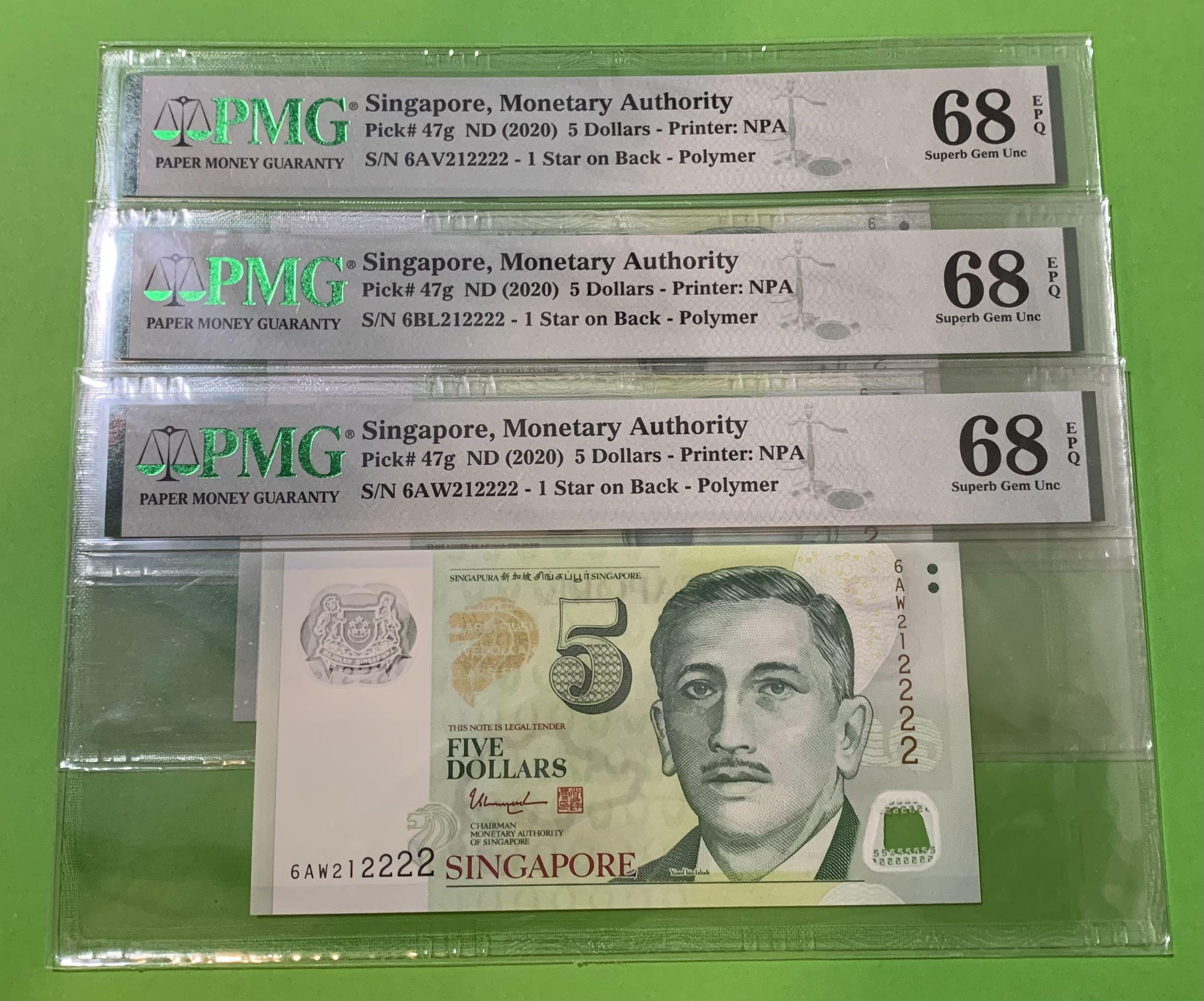 $5 Portrait Notes - Almost solid PMG68, Hobbies & Toys, Memorabilia ...