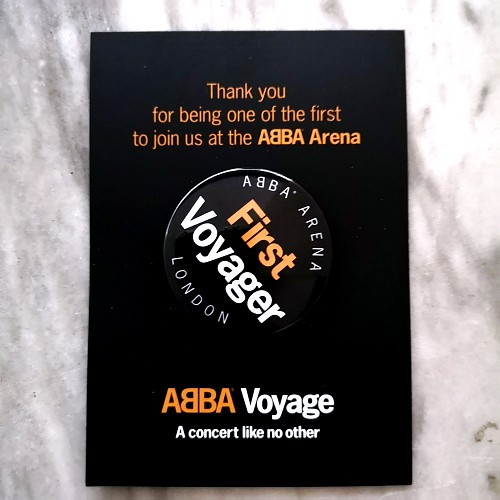ABBA Voyage First Voyager Button Pin collectible official fan ...