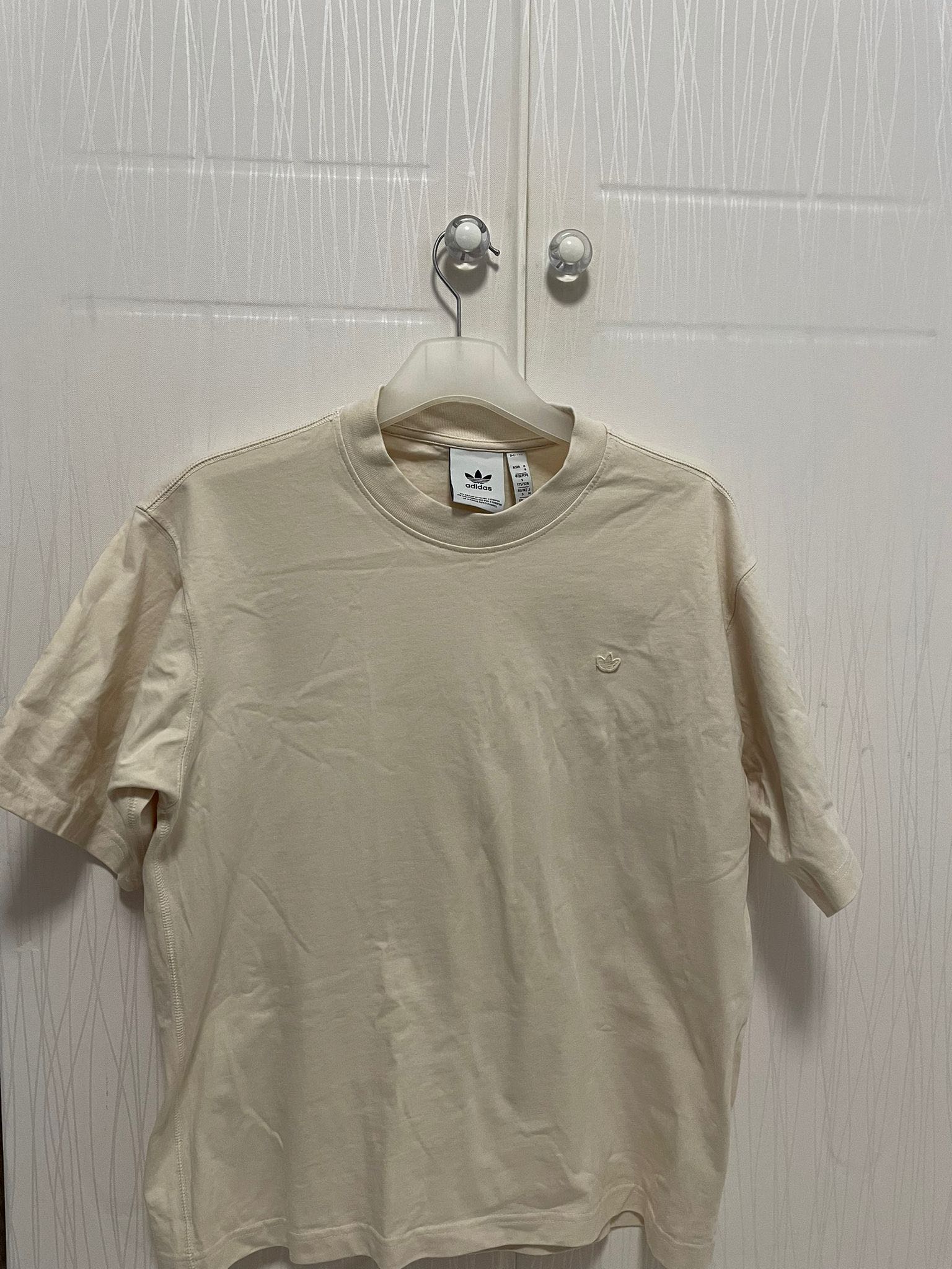 Adidas Cream Boxy Top, Men's Fashion, Tops & Sets, Tshirts & Polo ...