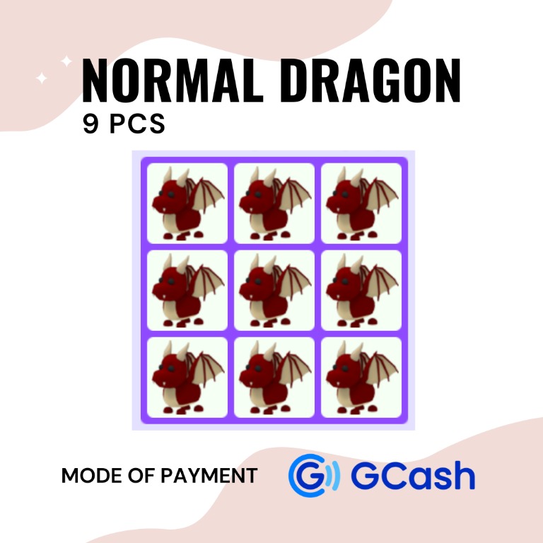 Adopt Me - 9 PCS Normal Red Dragon, Hobbies & Toys, Toys & Games on ...