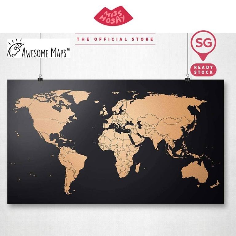 Awesome Maps - The Copper Map | Home Decor Map - SD0634, Furniture ...