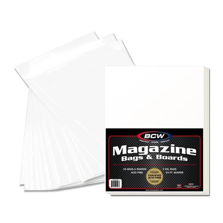 BCW Magazine Board & Bags (pack of 10), Hobbies & Toys, Books ...