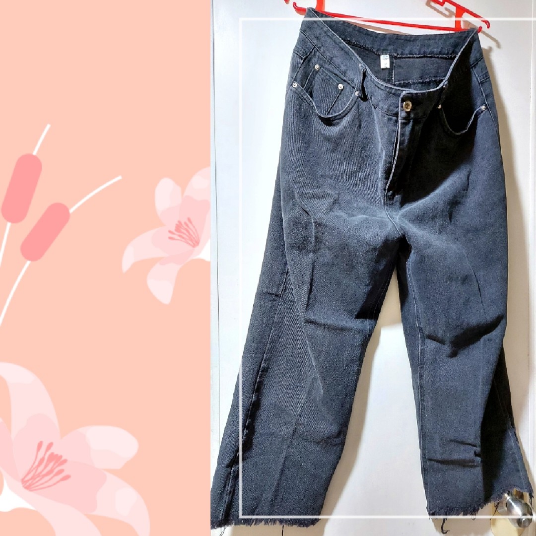 Black Maong Pants, Women's Fashion, Bottoms, Jeans on Carousell