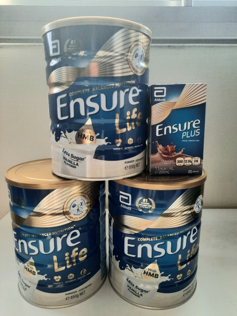 (Bundle of 3) Ensure Life Vanilla Flavoured 850g plus 1 free pack of ...