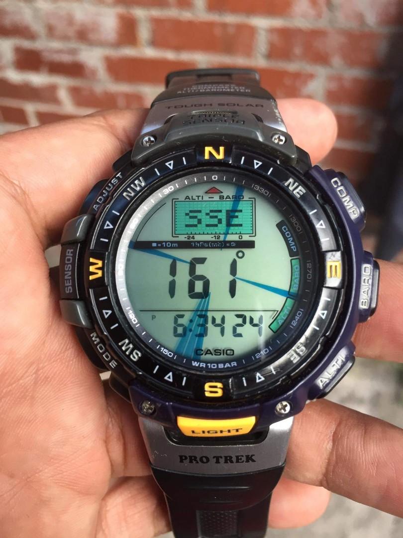 Casio ProTrek PRG-40 Triple Sensor, Made in japan, Men's Fashion ...