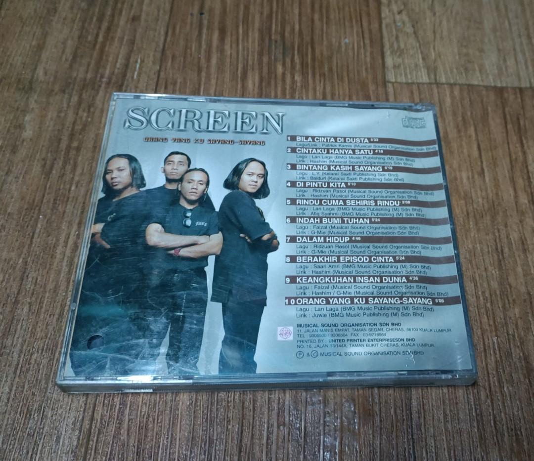 CD Screen Kumpulan SCREEN @ 1999 Musical Sound Organisation.. Album ...