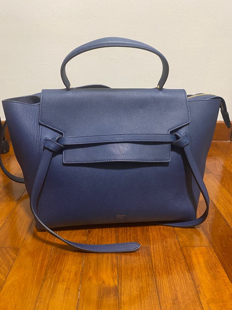 Celine Mini Belt in Deepsea Calfskin, Women's Fashion, Bags & Wallets ...