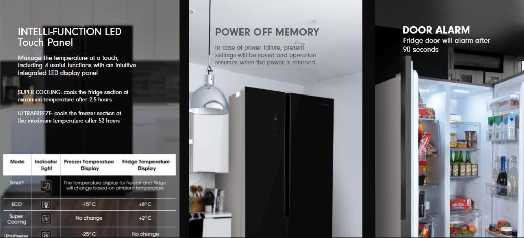 CONDURA ULTIMA SIDE BY SIDE REFRIGERATOR, TV & Home Appliances, Kitchen ...