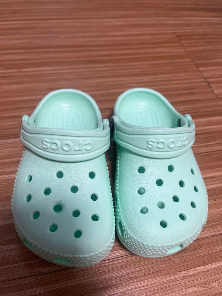 Crocs c7 mint green, Babies & Kids, Babies & Kids Fashion on Carousell