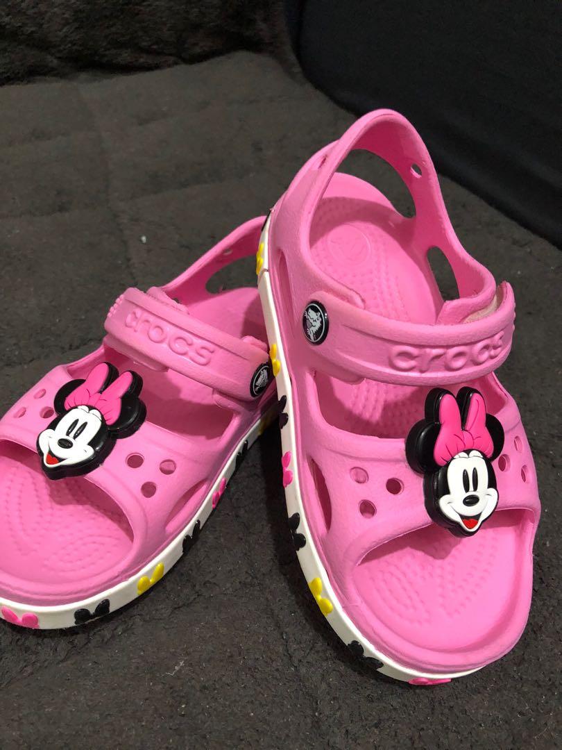 Crocs Disney Mini Mouse Pink, Babies & Kids, Babies & Kids Fashion on ...