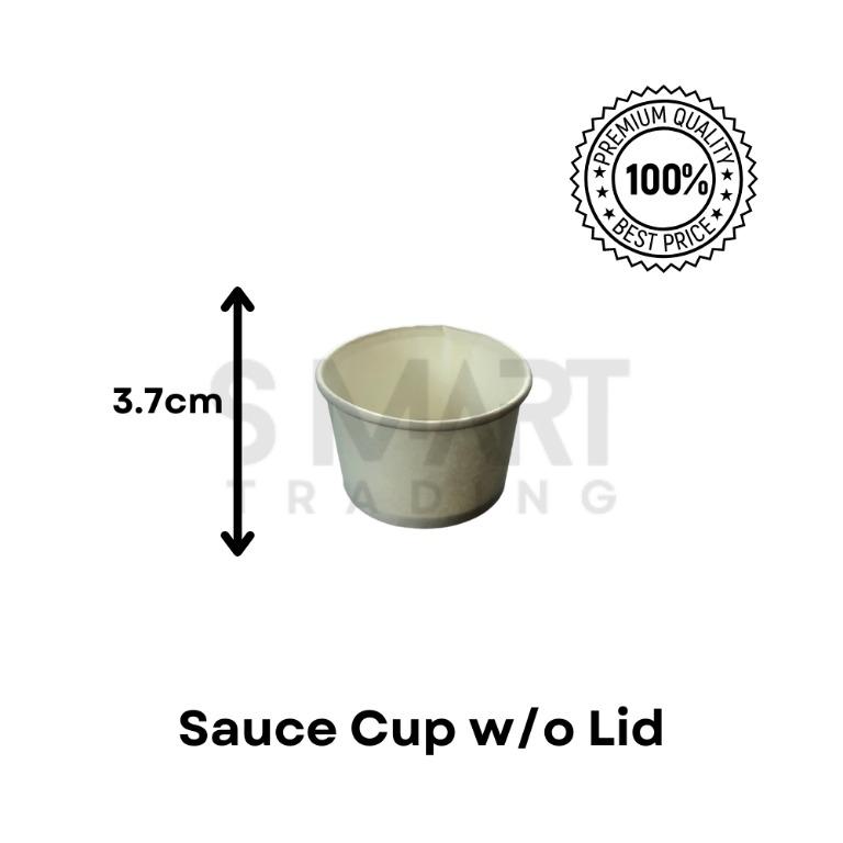 Disposable Paper Sauce Cup/Container with or without Lid (30cc), Food ...