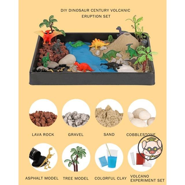 DIY STEAM Dinosaur Habitat Toy Science Experiment Set Small world kit ...