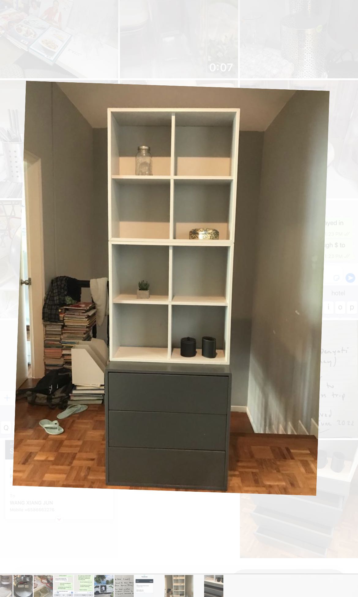 Expat leaving - gray drawer/shelf combo, Furniture & Home Living ...