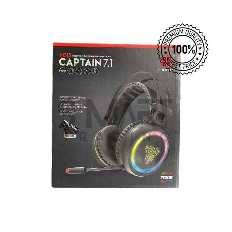 Fantech HG15 Captain 7.1 RGB Gaming Headset (Surround Sound), Audio ...
