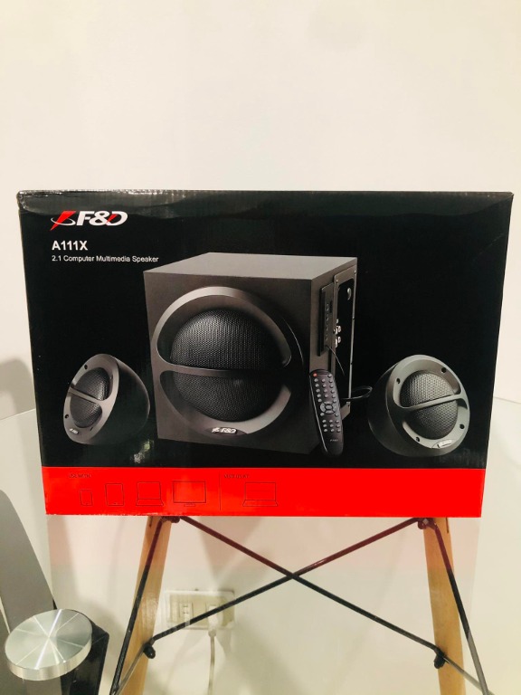 F&D A111X 2.1 Multimedia Speaker 35 Watts With Subwoofer Bluetooth FM Remote Black, Audio ...