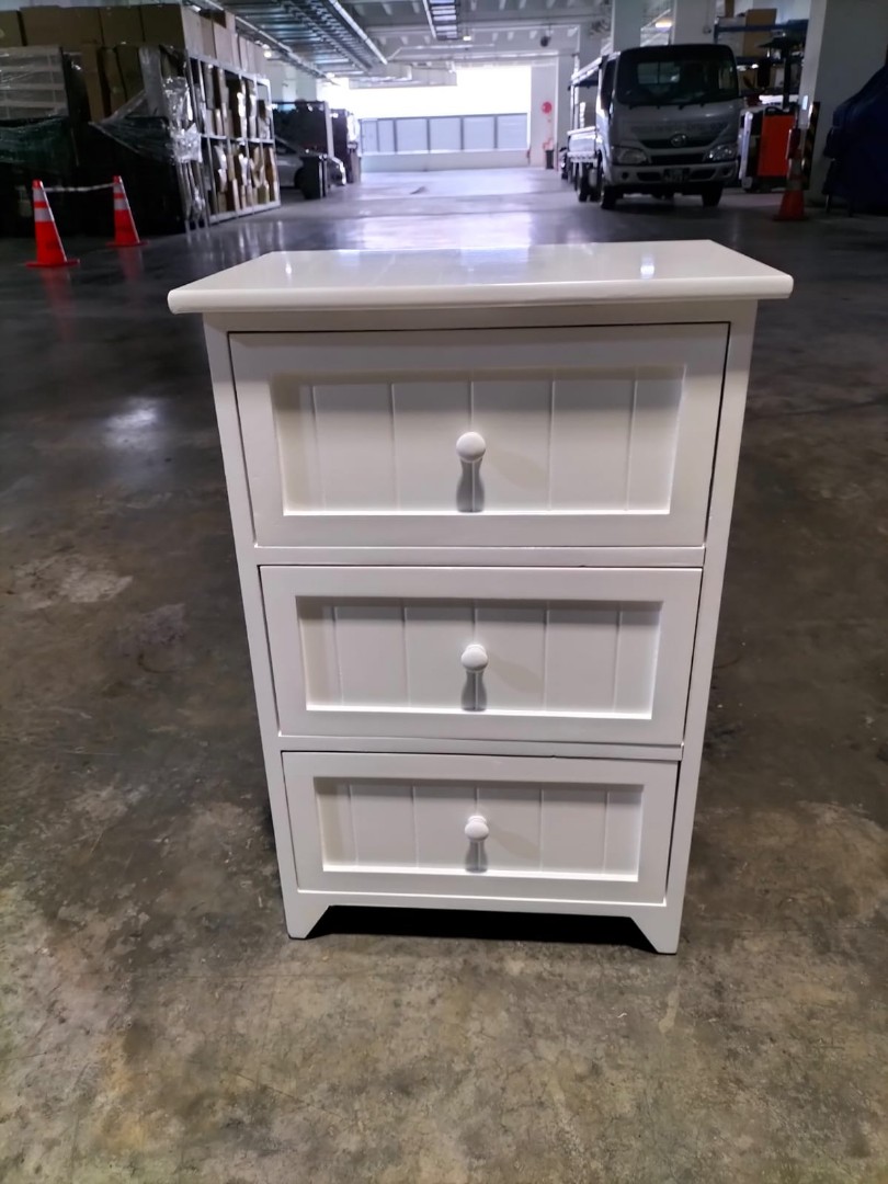 FIELD 3 Drawer Solid Paulownia Wood Storage Cabinet, Furniture & Home ...