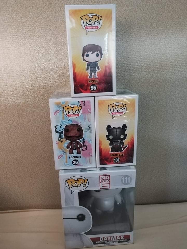 funko pop hiccup, sackboy, toothless, baymax, Hobbies & Toys, Toys ...