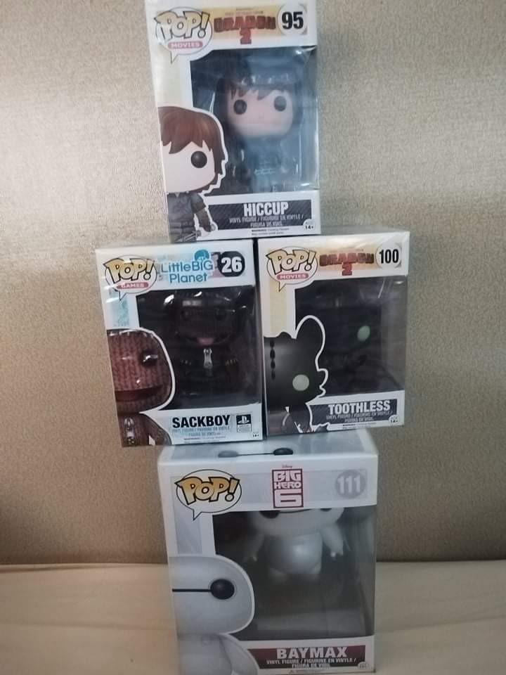 funko pop hiccup, sackboy, toothless, baymax, Hobbies & Toys, Toys ...