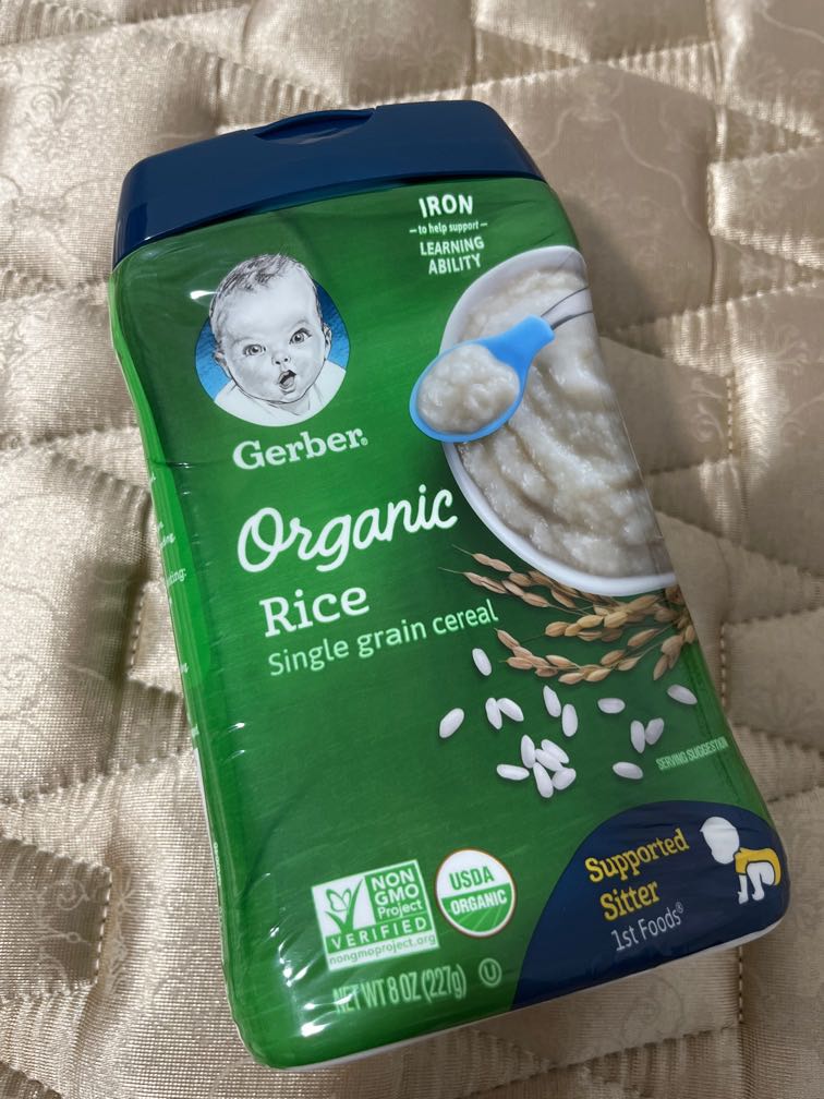Gerber organic rice cereal, Babies & Kids, Nursing & Feeding, Weaning ...