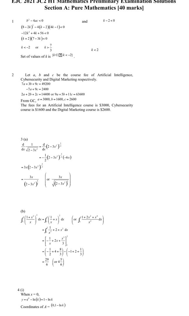 h1 mathematics soft copy practice papers & answers, Hobbies & Toys ...