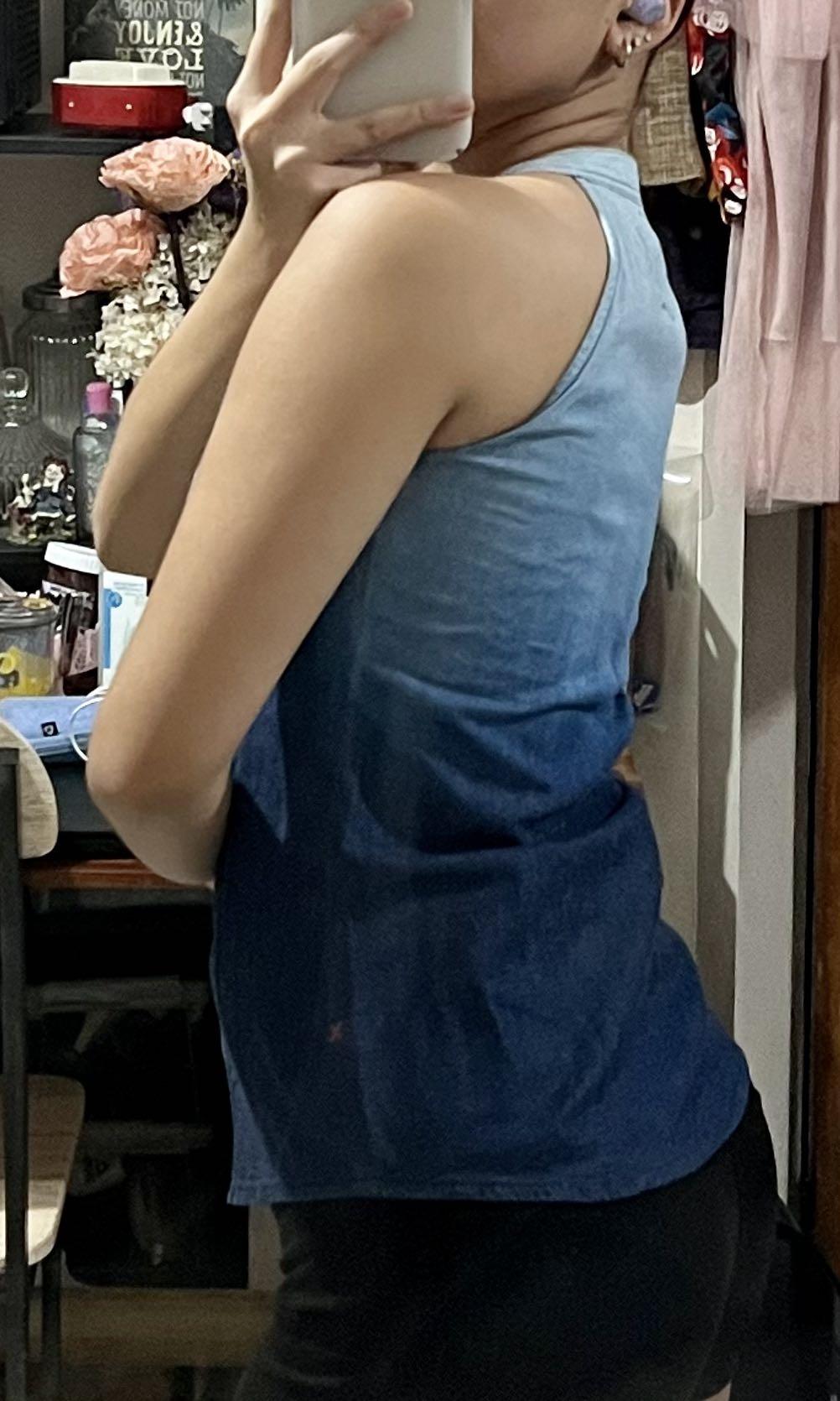 Halter Maong Top, Women's Fashion, Tops, Others Tops on Carousell