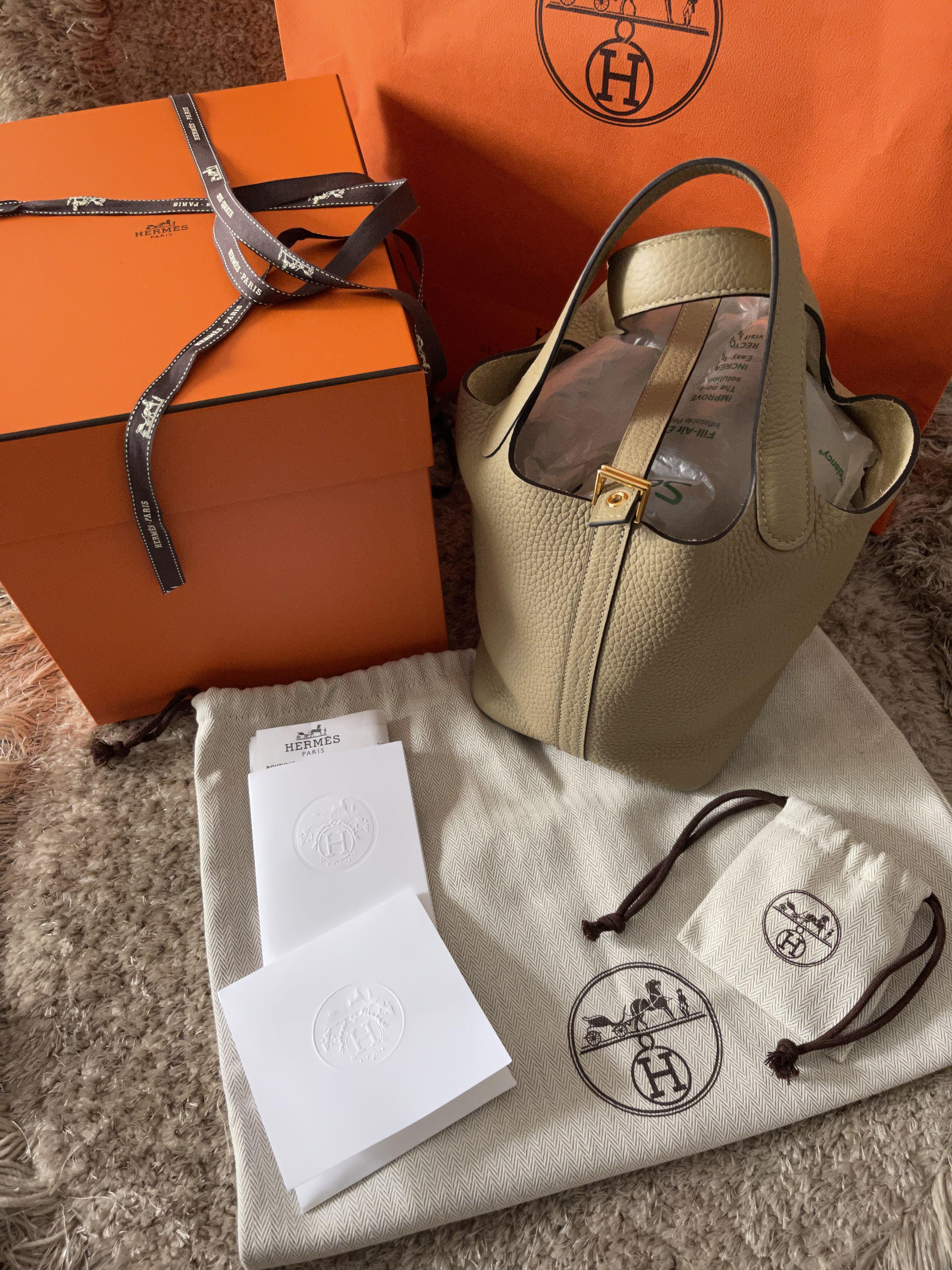 hermes picotine 18 clemence stamp U 2022 picotin complete set new ...