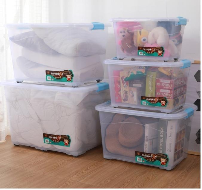 Home Organizer Stackable Transparent Storage Box Container Waterproof ...