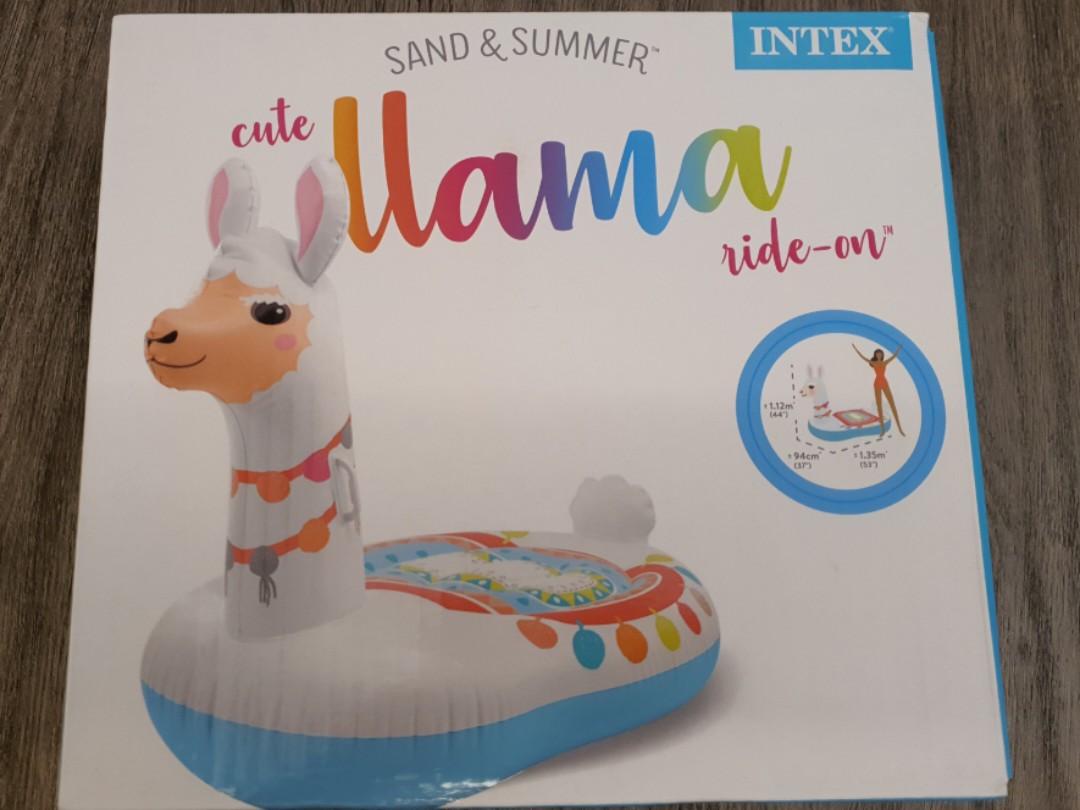 INTEX CUTE LLAMA Ride-On Inflatable Swimming Float, Hobbies & Toys ...