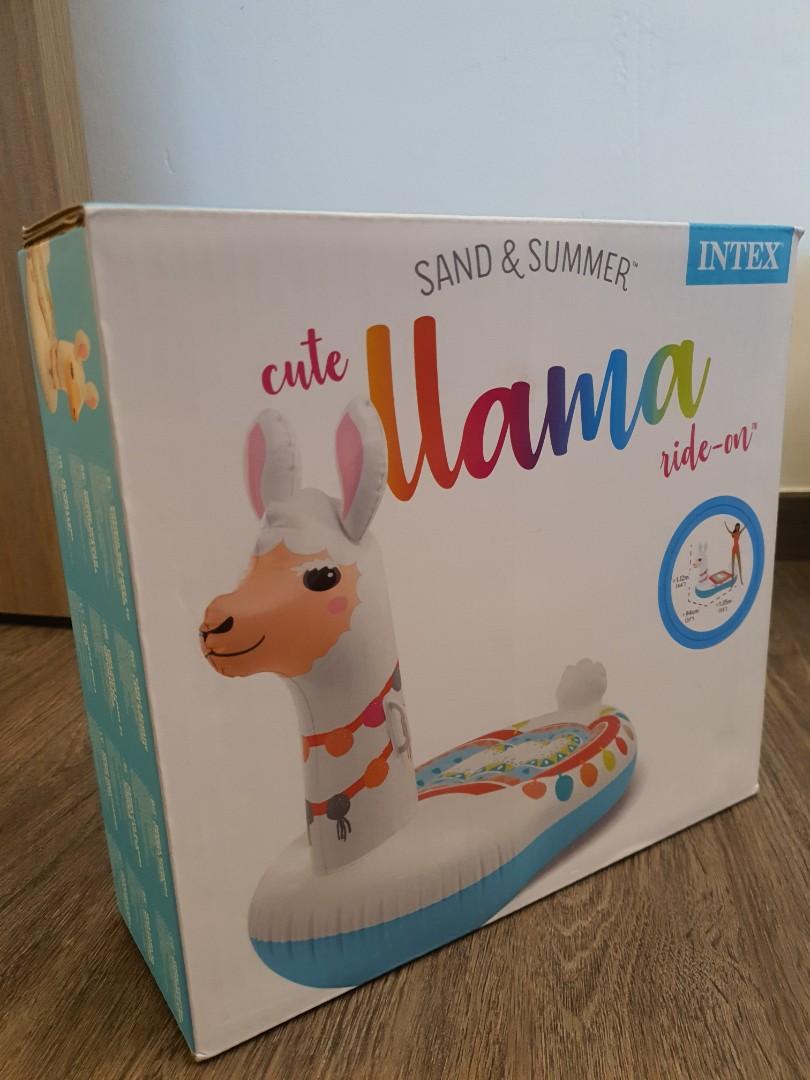 INTEX CUTE LLAMA Ride-On Inflatable Swimming Float, Hobbies & Toys ...