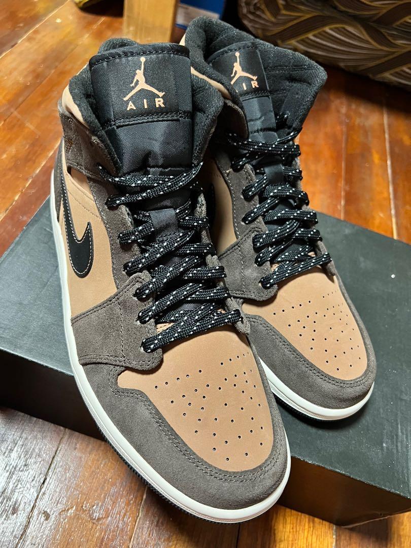 Jordan 1 mid brown, Men's Fashion, Footwear, Sneakers on Carousell