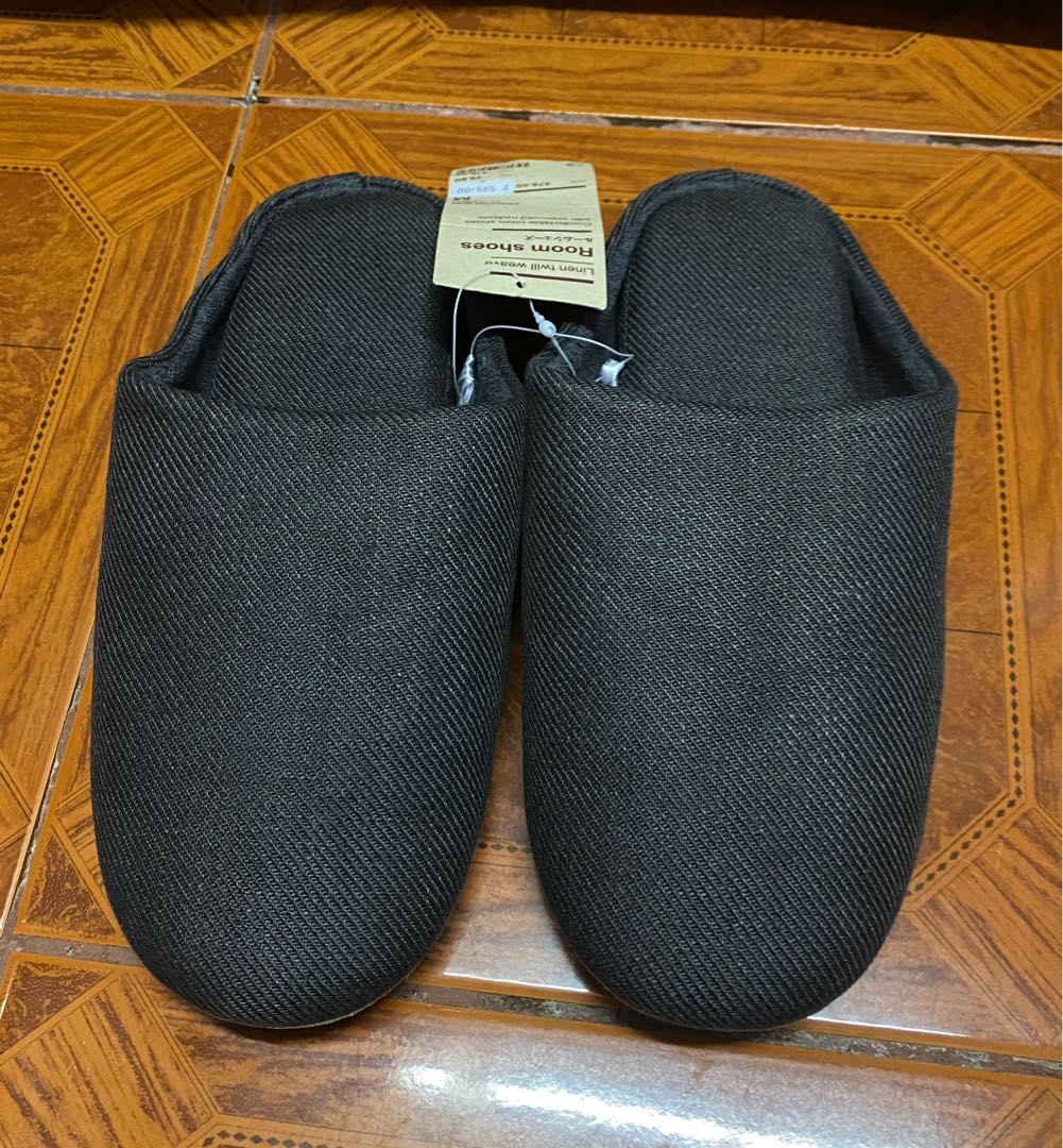 Korean/Indoor house slipper(Linen twill cushion slipper), Men's Fashion ...