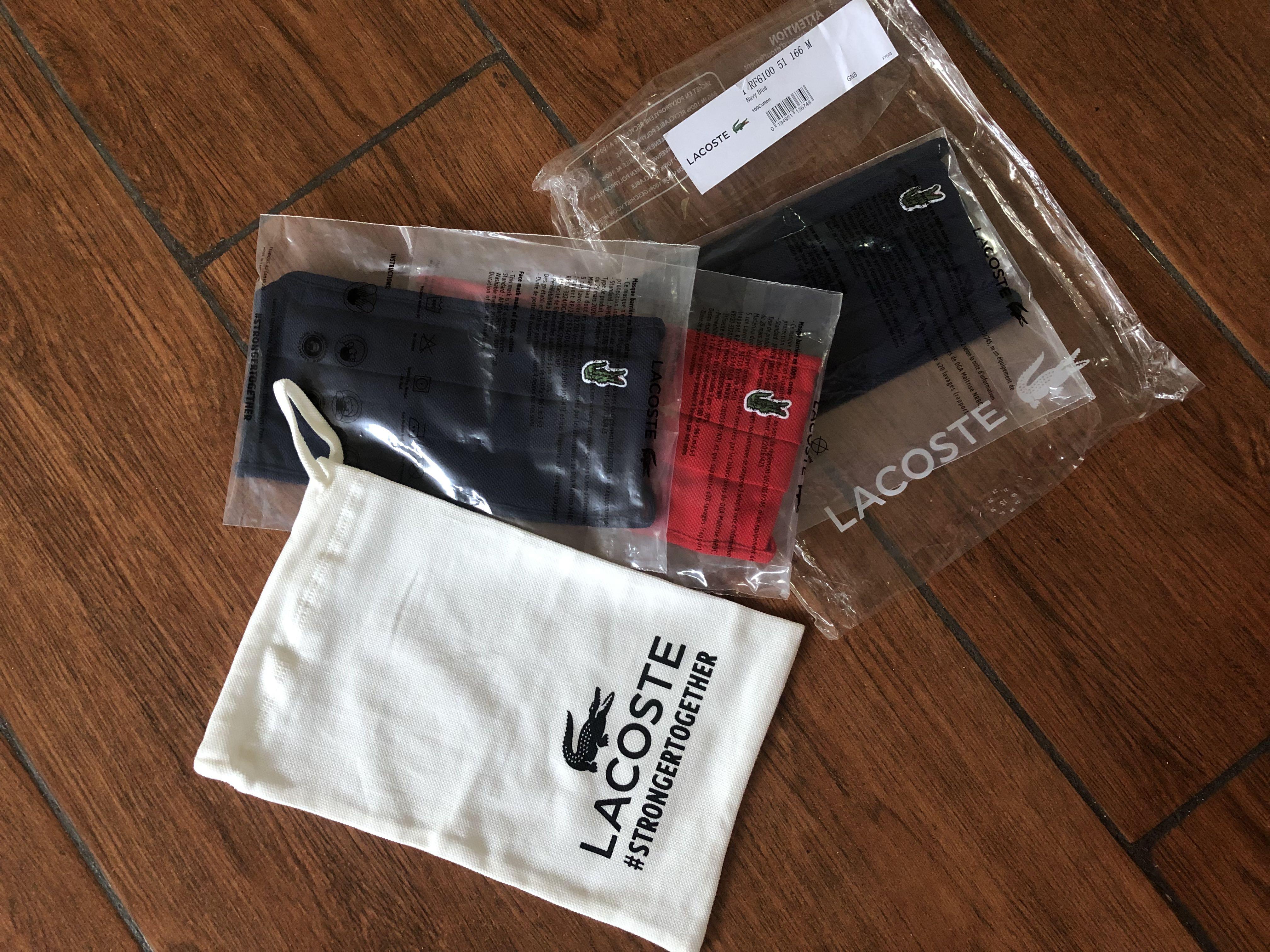 Lacoste Face Mask, Luxury, Accessories on Carousell